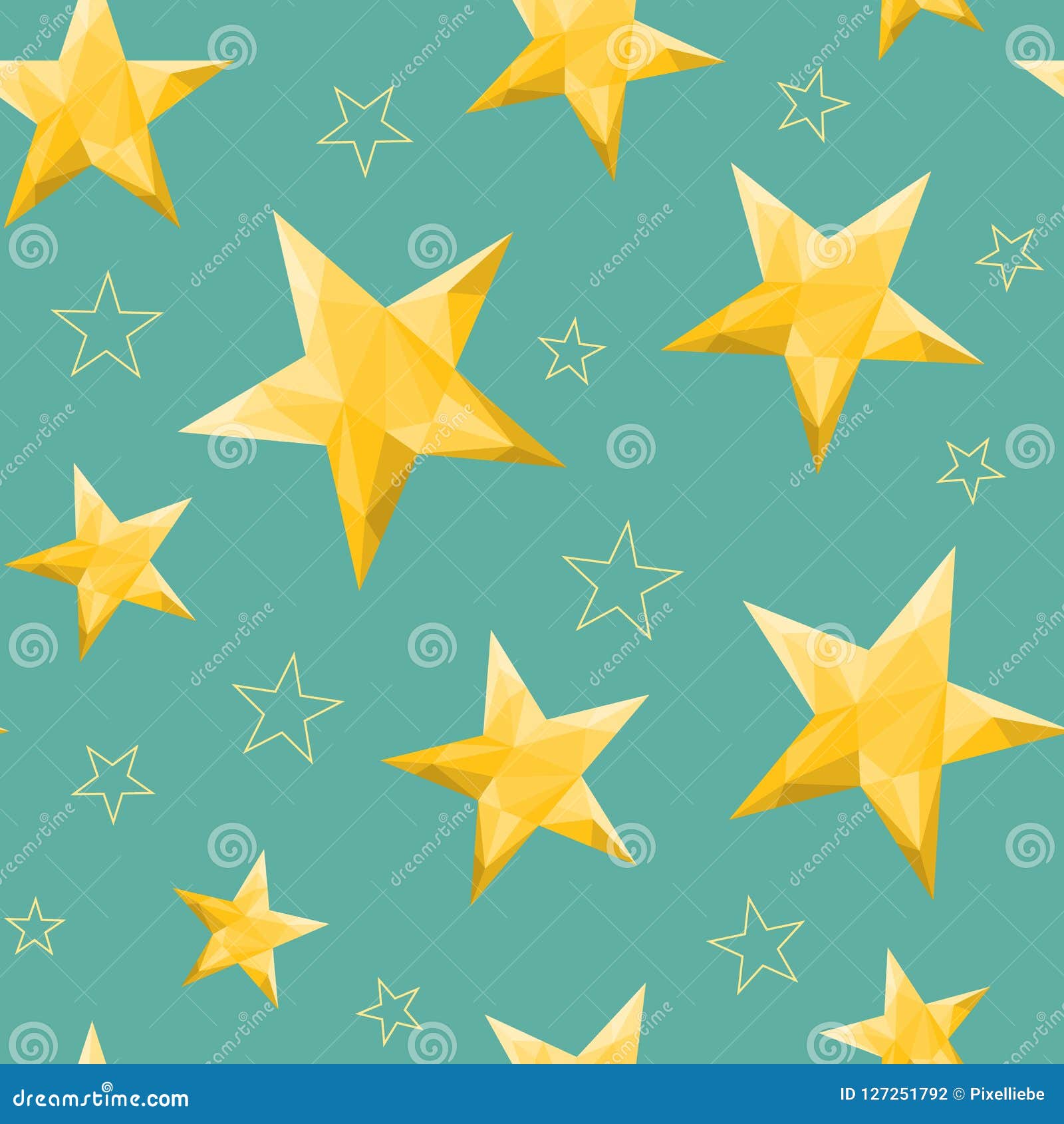 Stars Seamless Pattern Vector Stock Illustration - Illustration of ...
