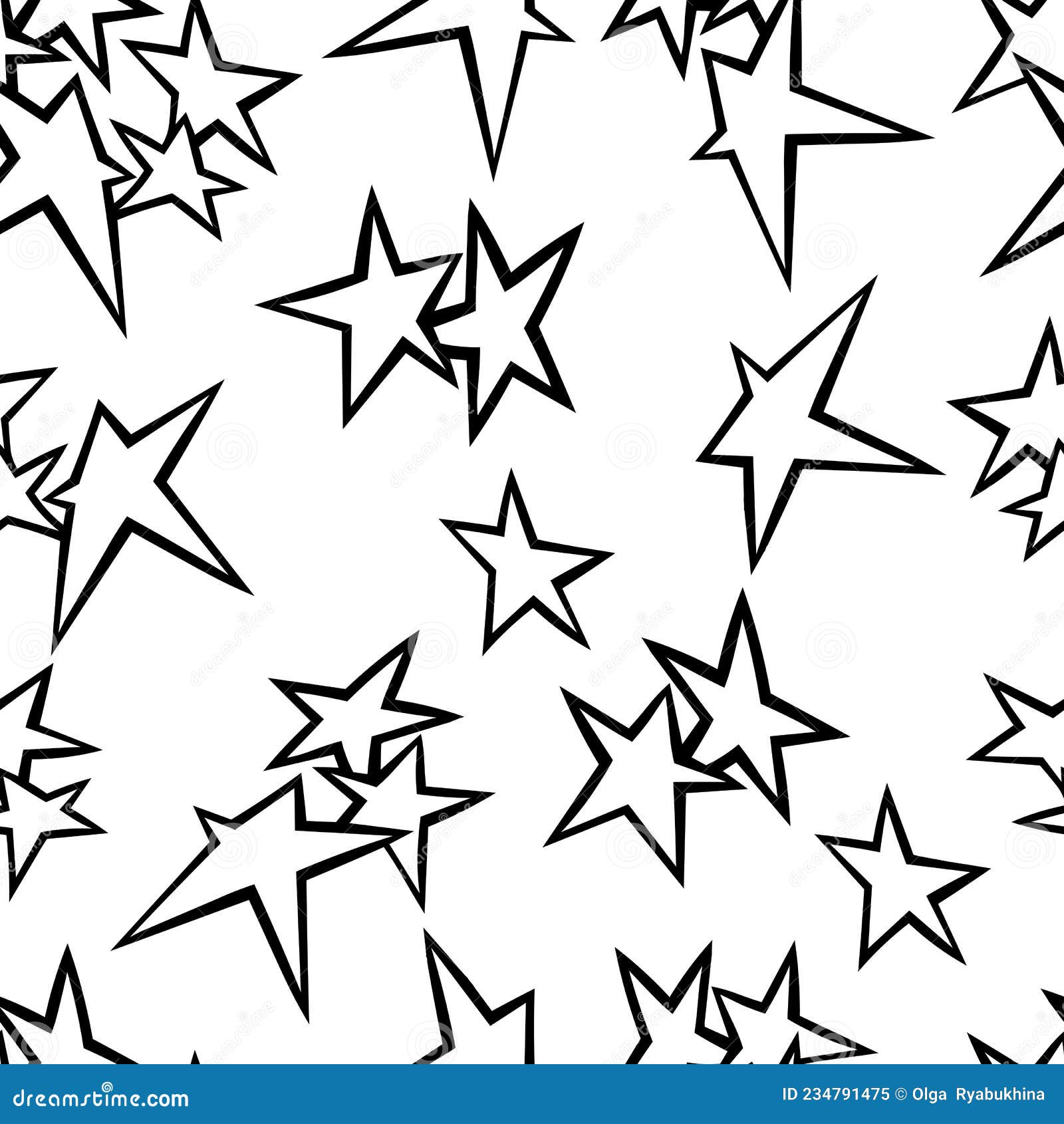 Stars. Seamless pattern stock vector. Illustration of silhouette ...