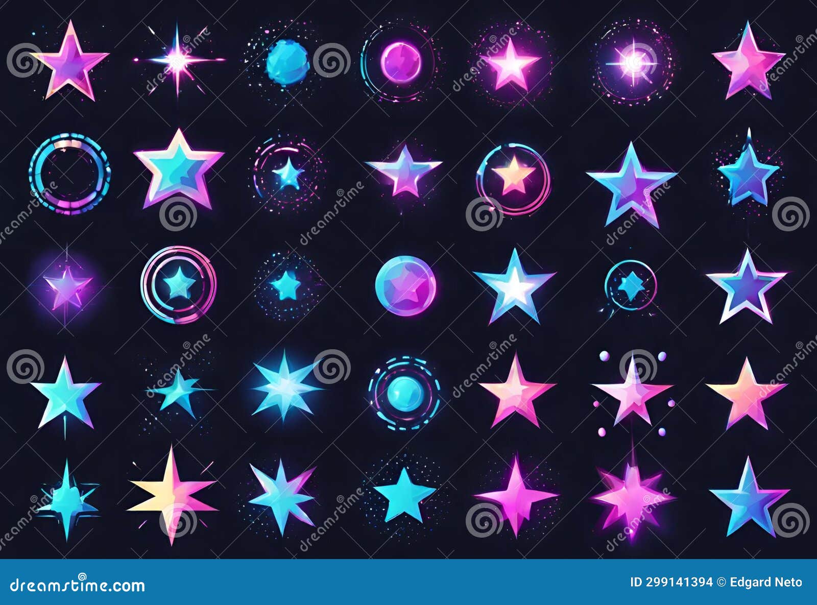 Stars, Set of Custom Stars for Logo and Design Edits, V6 Stock ...