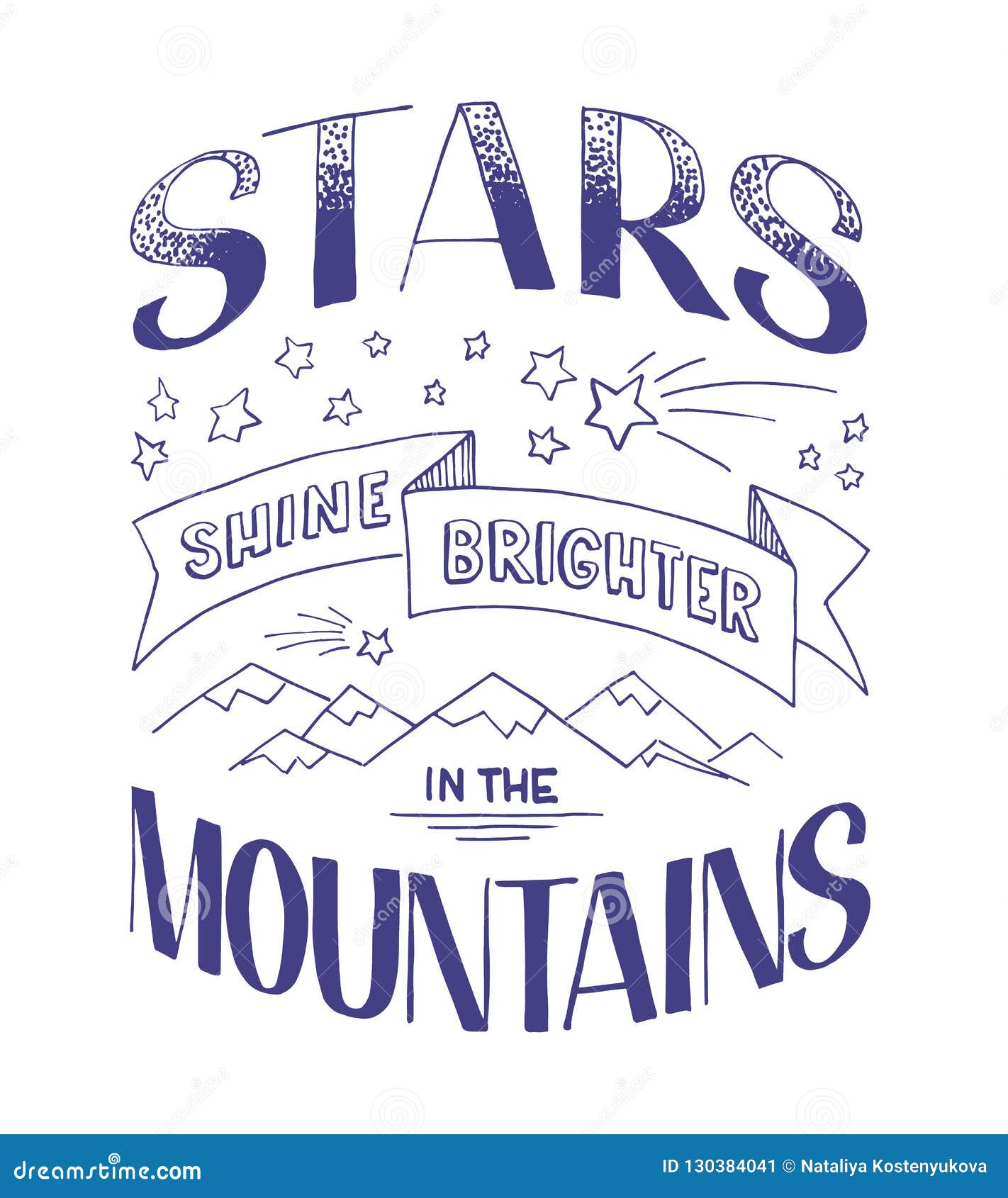 Shine Brighter Lettering With Doodles Cartoon Vector | CartoonDealer ...