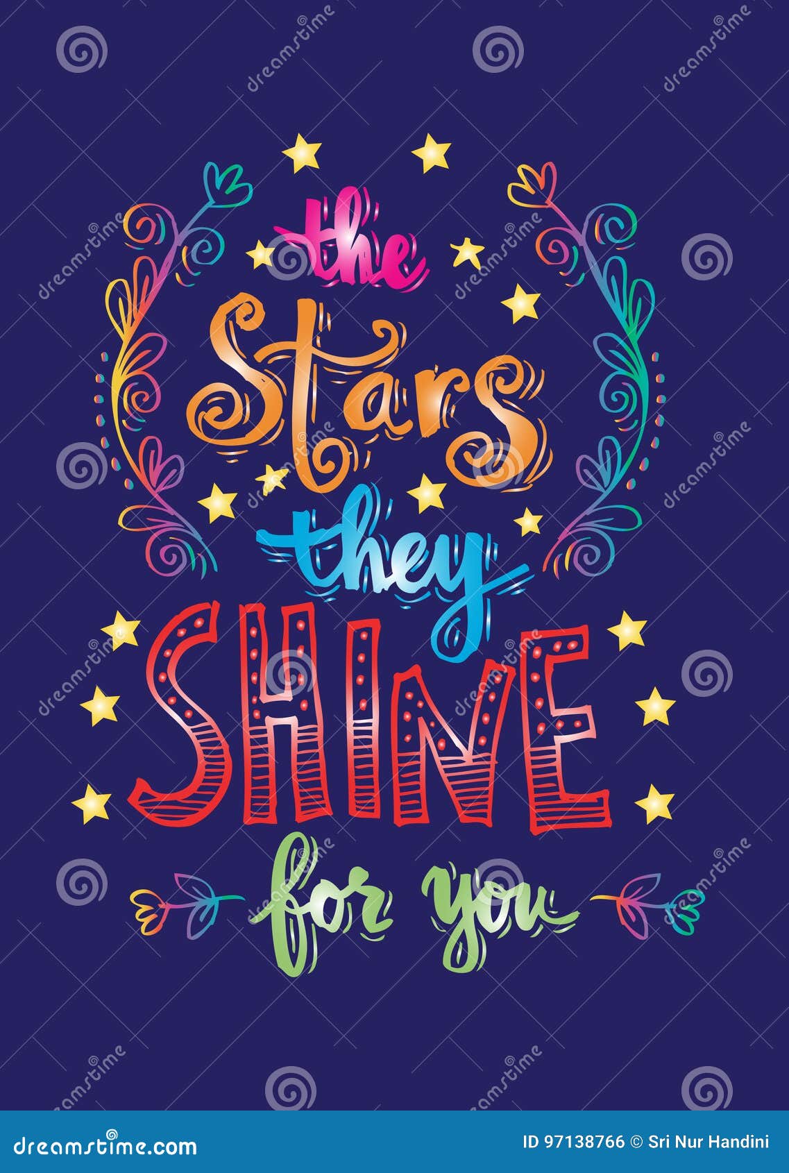 The Stars they Shine for You. Stock Vector - Illustration of ...