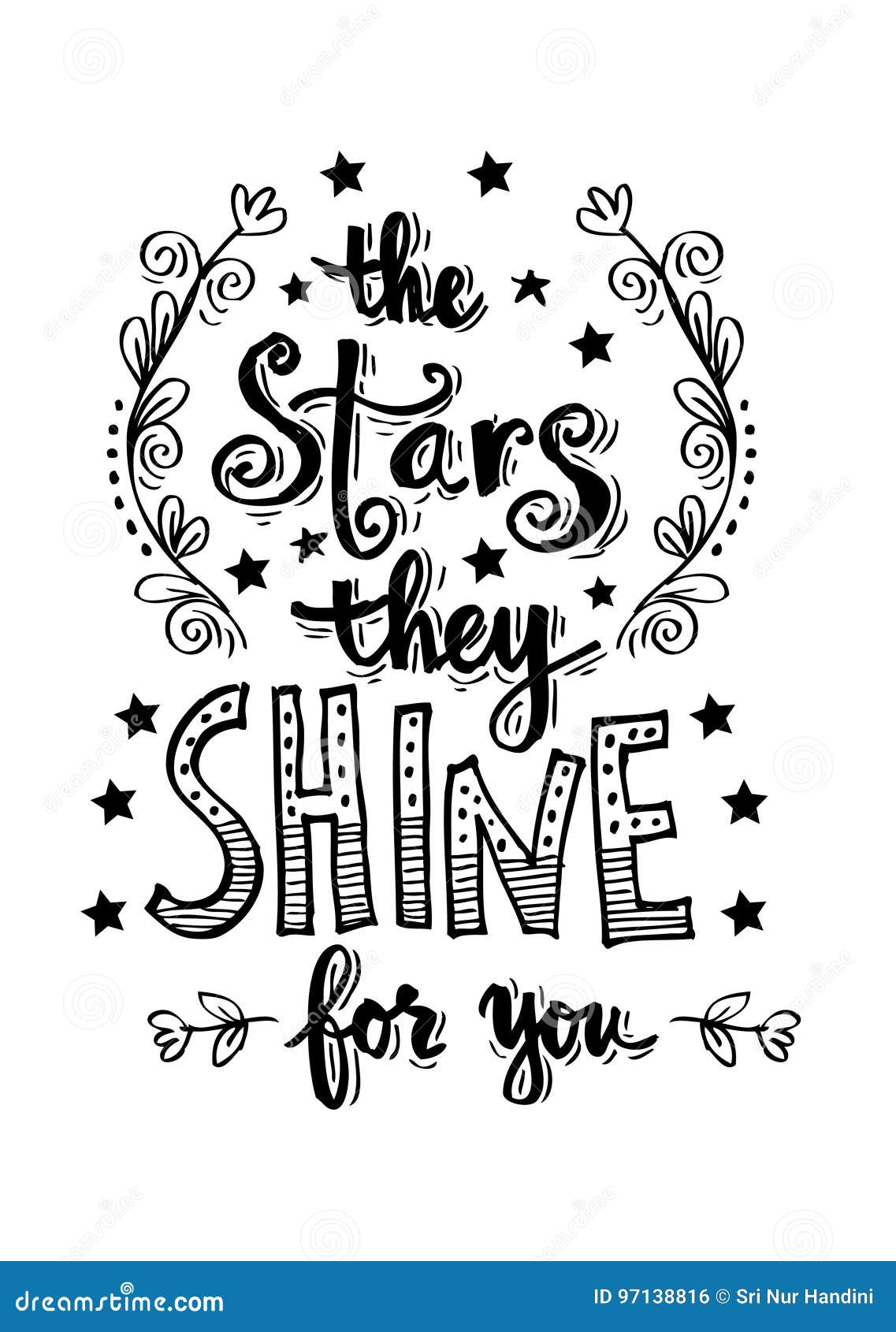 The Stars they Shine for You. Stock Vector - Illustration of design ...