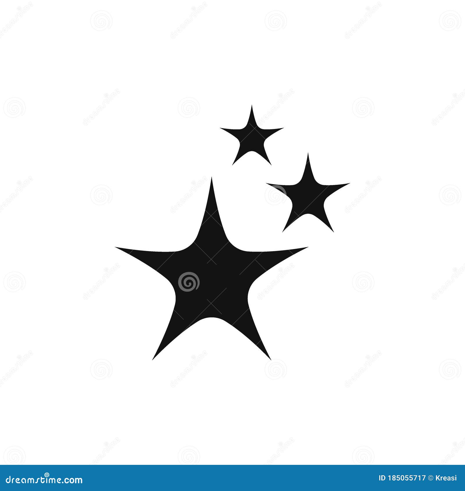 Stars Sparkle Icon Flat Vector Illustration Stock Vector - Illustration ...