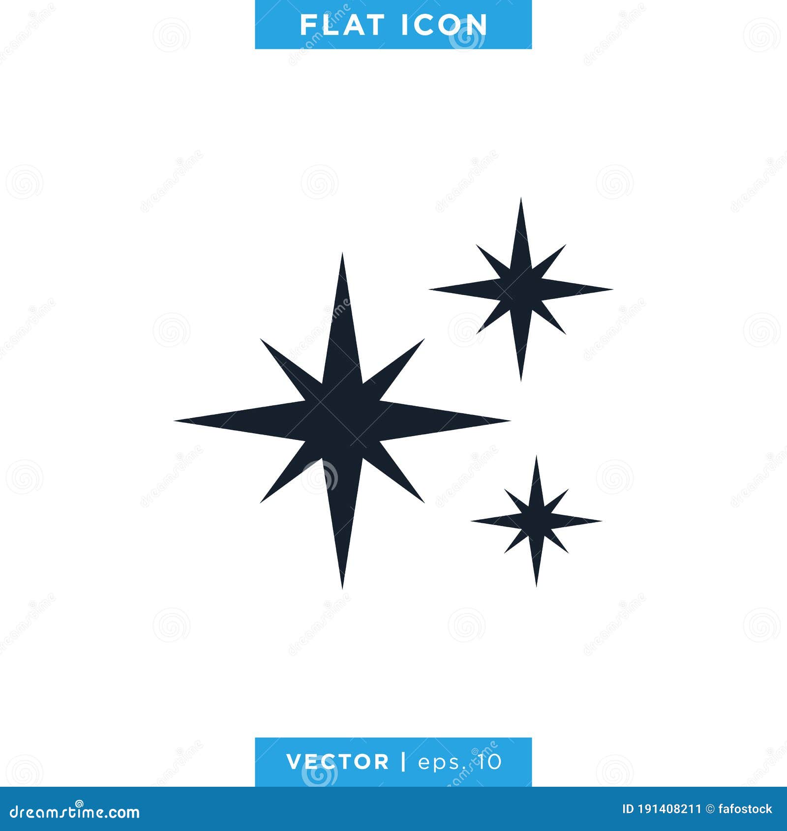 Stars, Sparkle Icon Vector Design Template. Stock Vector - Illustration ...