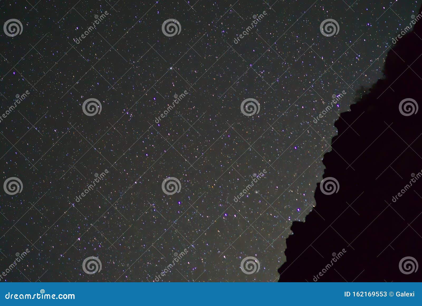 Stars Sprinkled on Dark Night Sky Stock Image - Image of night, cosmos ...
