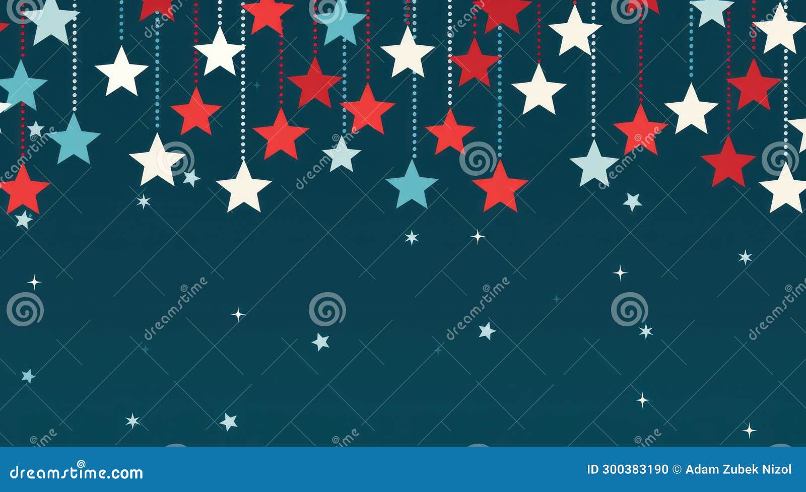 Stars from Strings on a Blue Background Stock Illustration ...