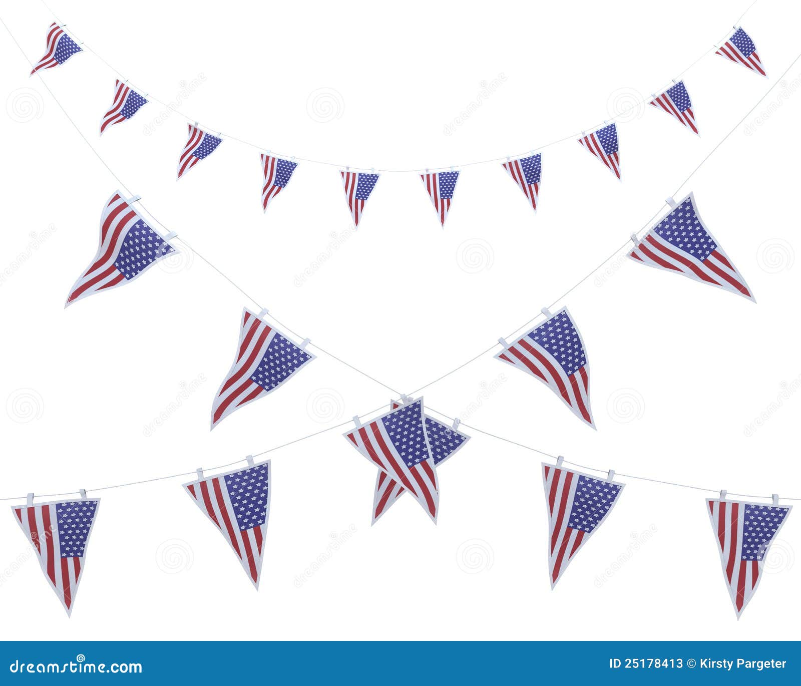 Stars and Stripes Bunting and Pennants Stock Illustration ...