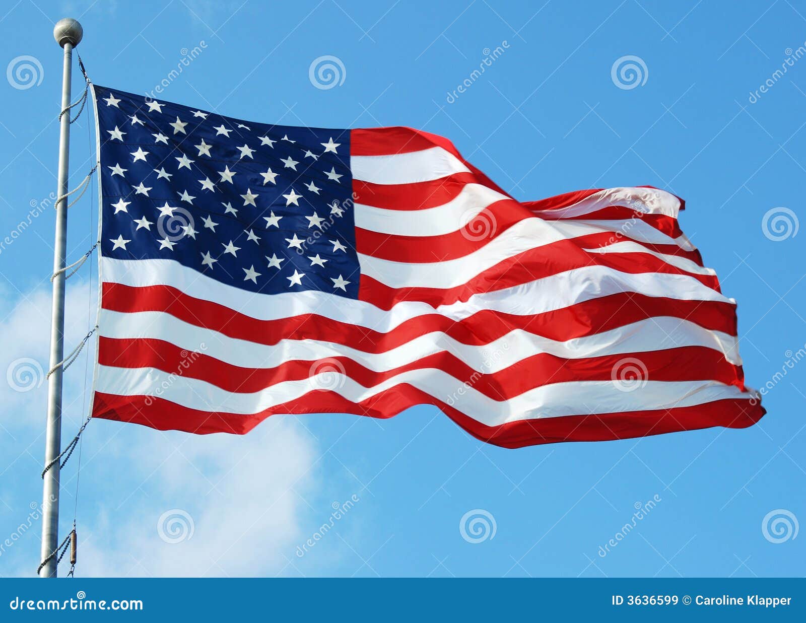 Stars and Stripes Flying stock image. Image of billowing - 3636599