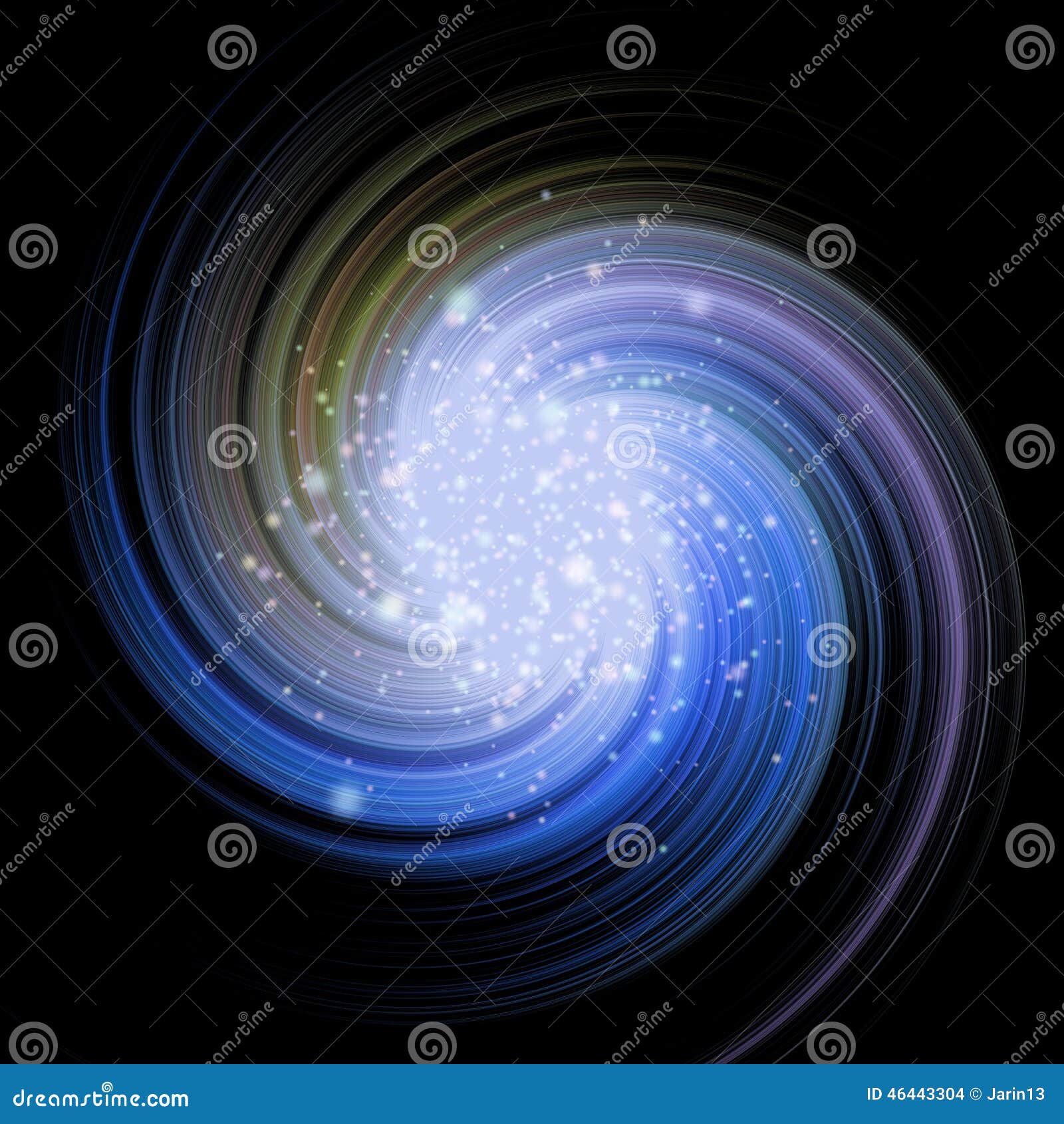 Stars Swirl in Universe - Blue Stock Illustration - Illustration of ...