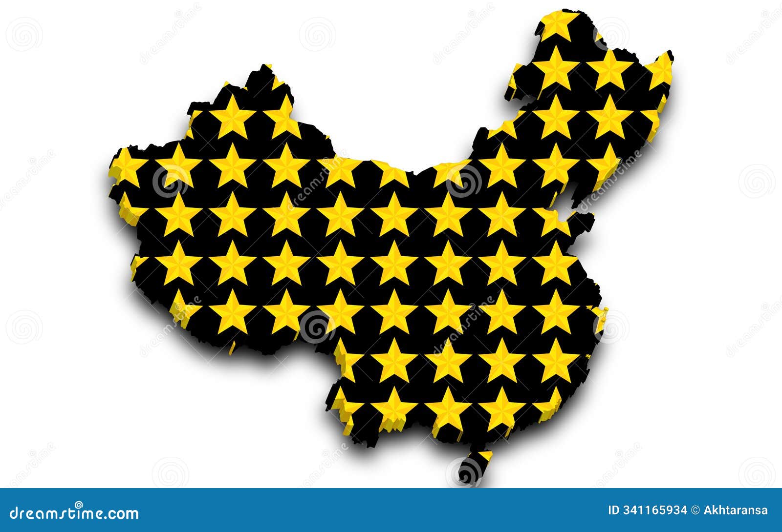 Stars Texture Map of China, PRC, People S Republic of China Stock ...