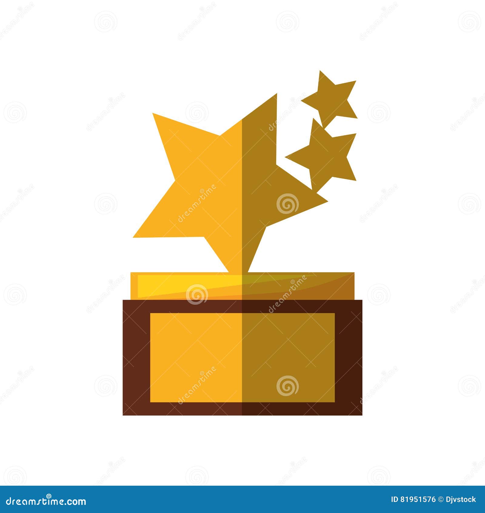 Stars trophy awards shadow stock vector. Illustration of prize - 81951576