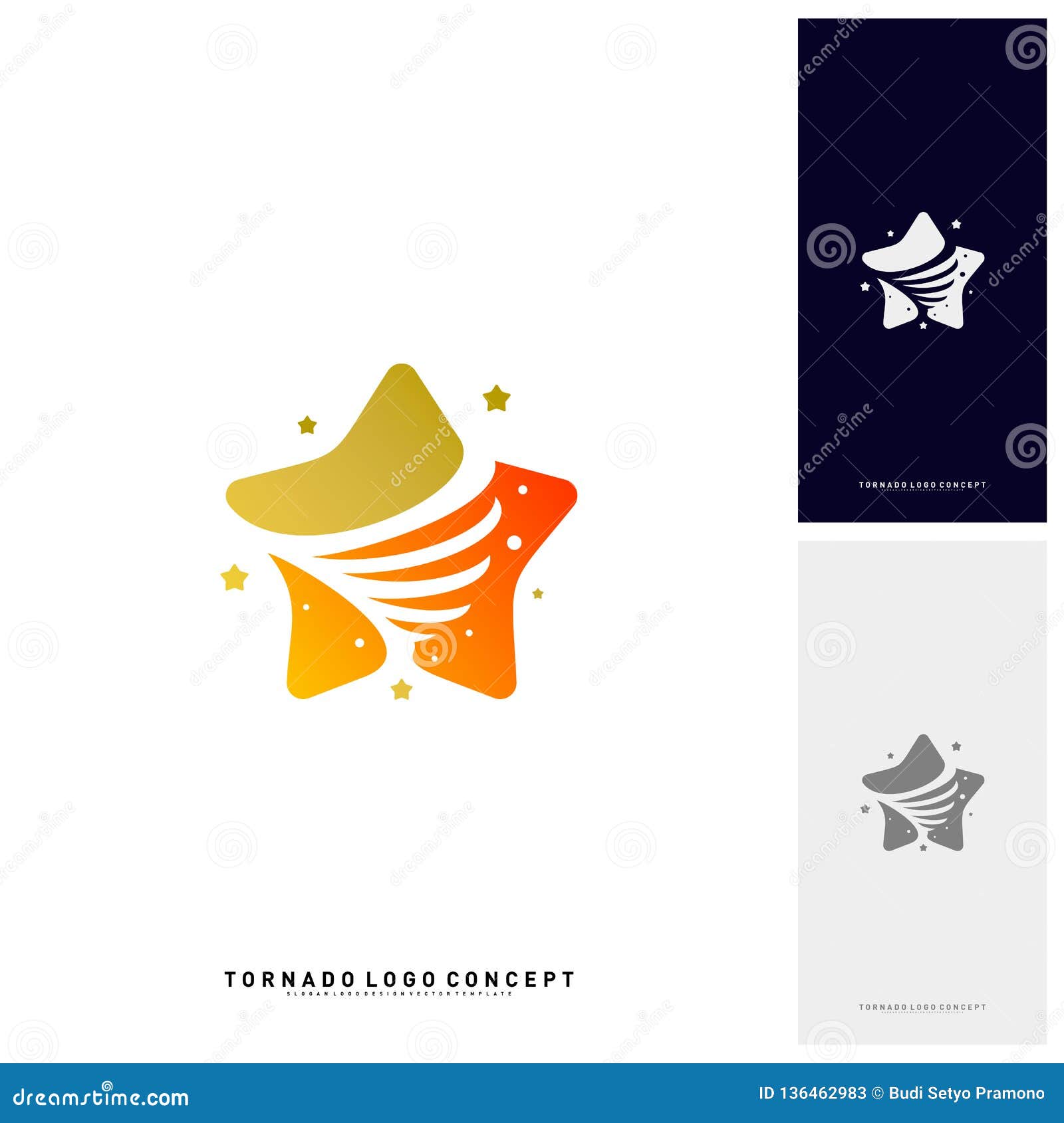 Stars Twist Logo Design Concept Vector. Storm Stars Logo Vector Icon ...