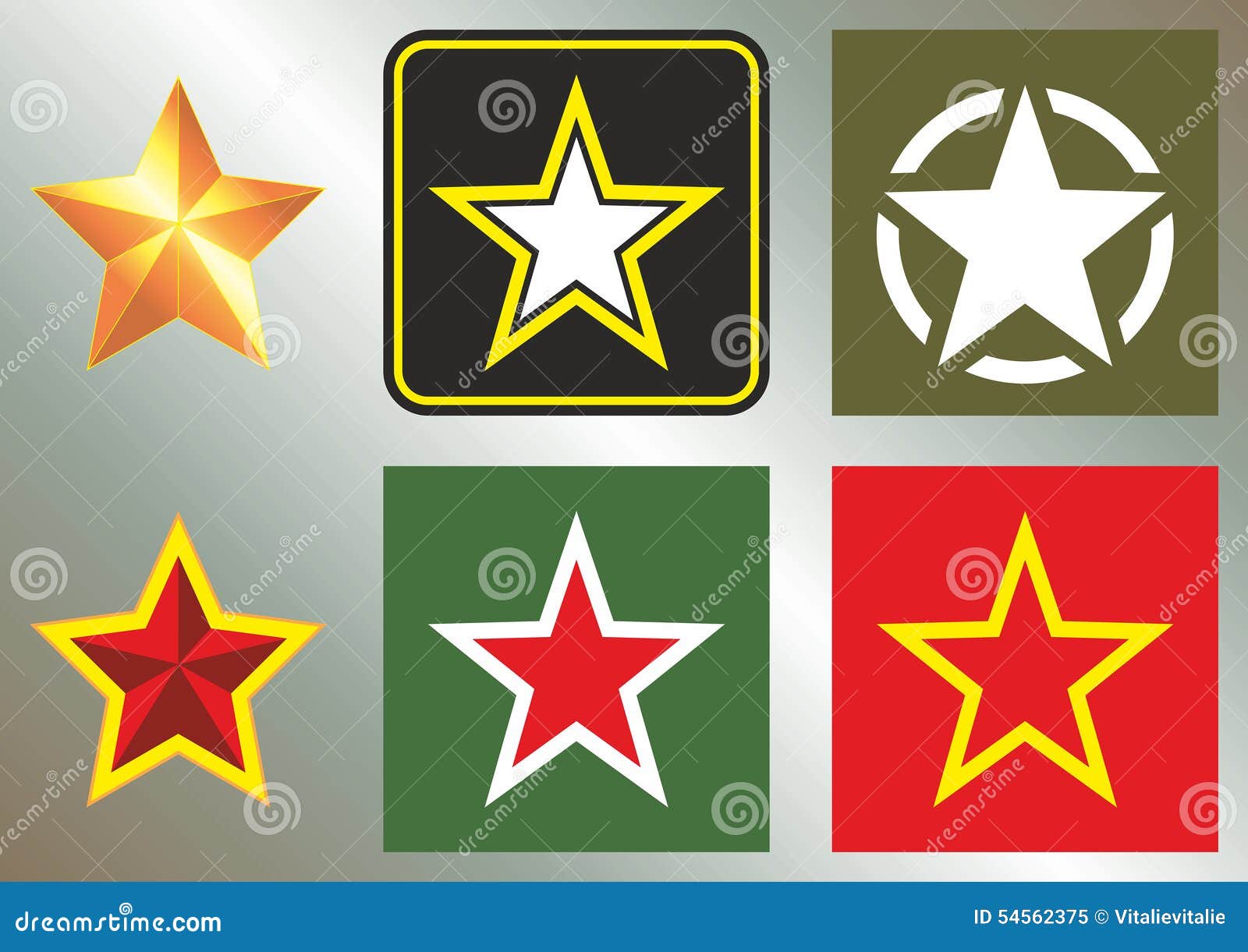 Stars stock vector. Illustration of union, soviet, gold - 54562375
