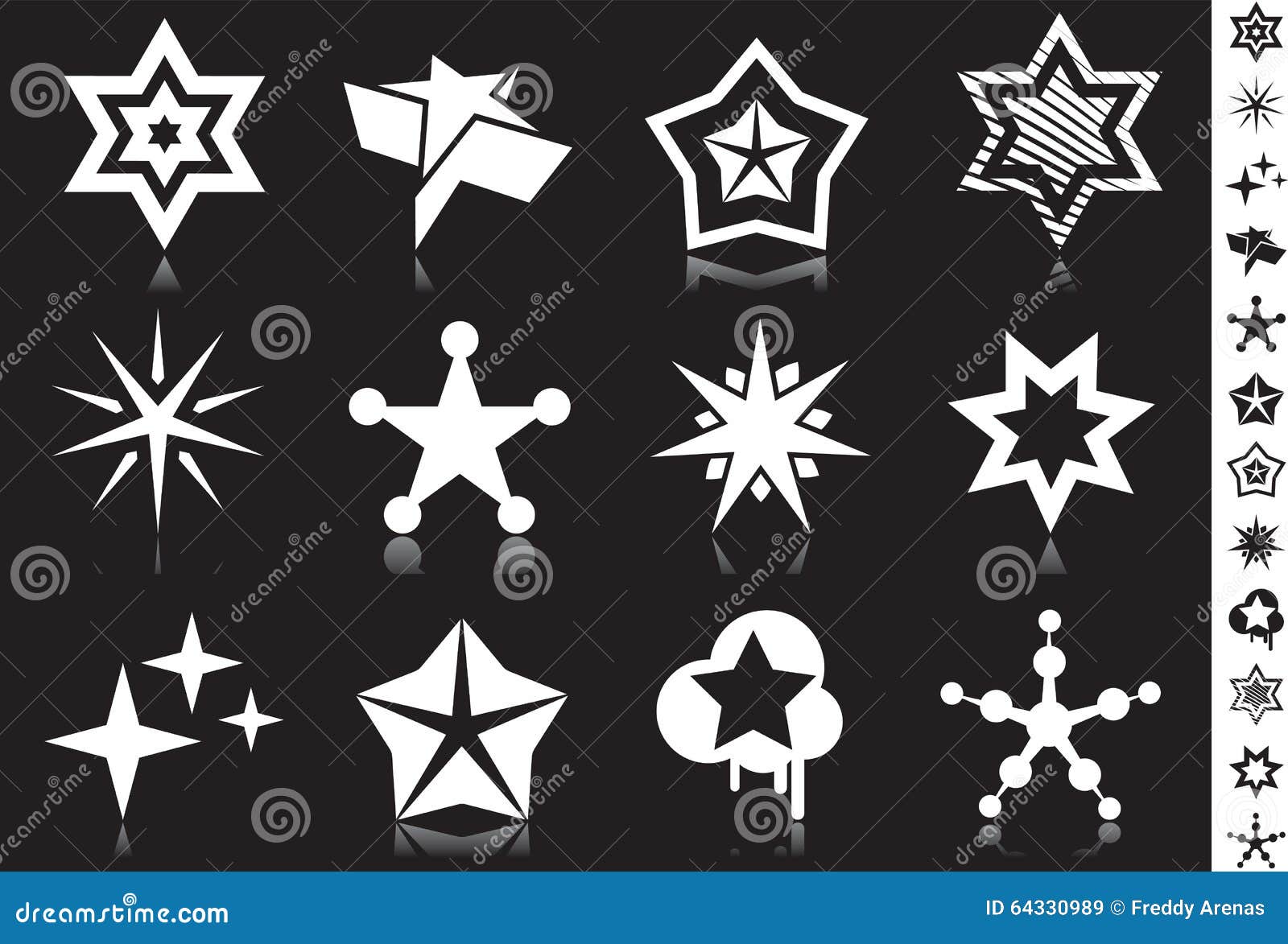 Stars stock vector. Illustration of icon, shape, sign - 64330989