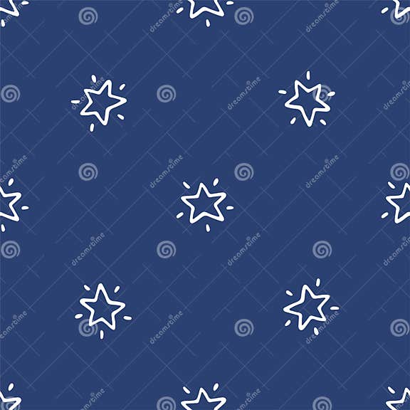 Stars. Vector Patterns in Linear Style Stock Vector - Illustration of ...