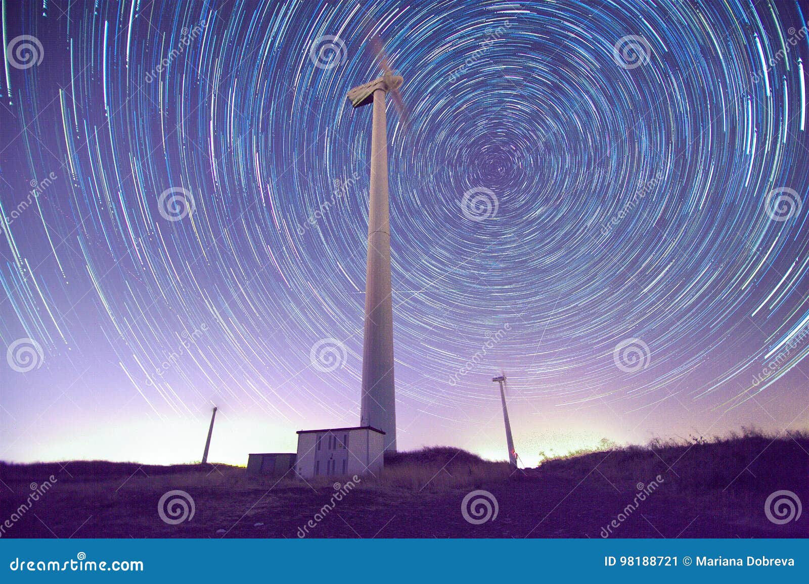 Stars and wind generators stock image. Image of energy - 98188721