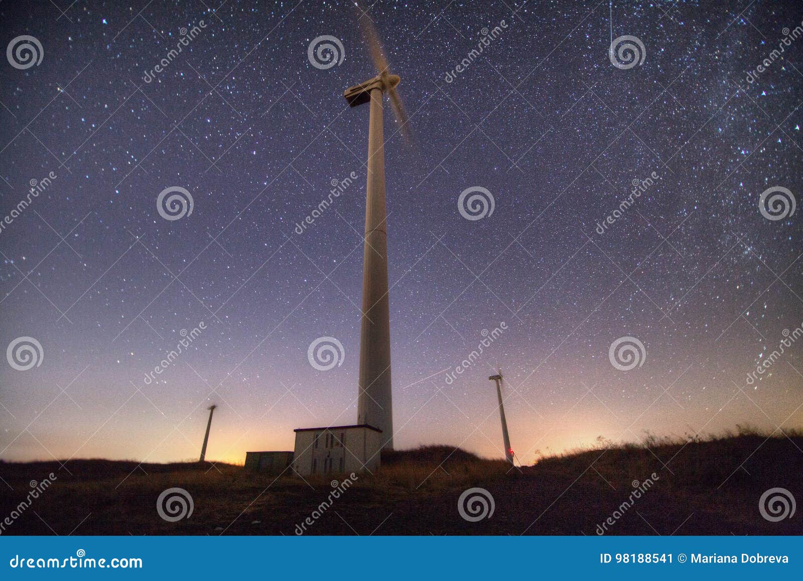 Stars and wind generators stock image. Image of electric - 98188541