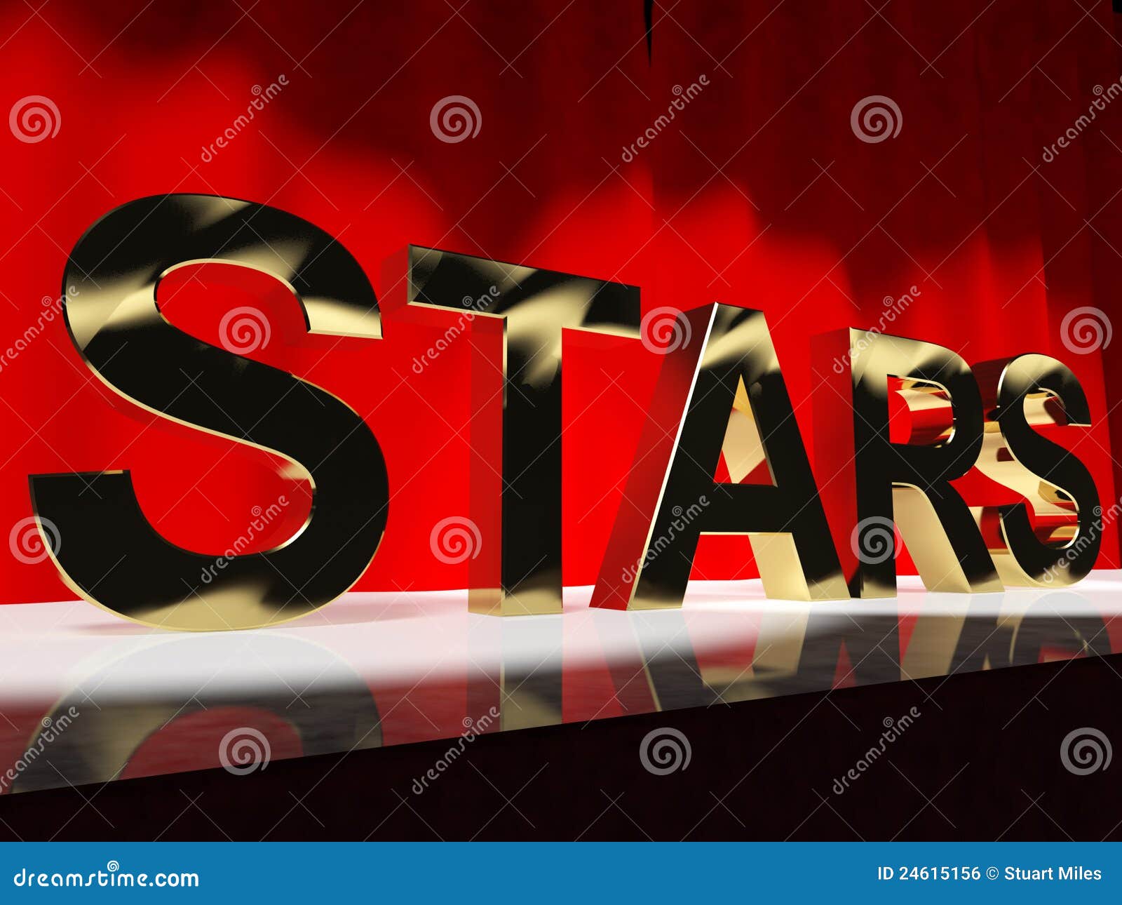 Stars Word On Stage Stock Photo | CartoonDealer.com #24615156