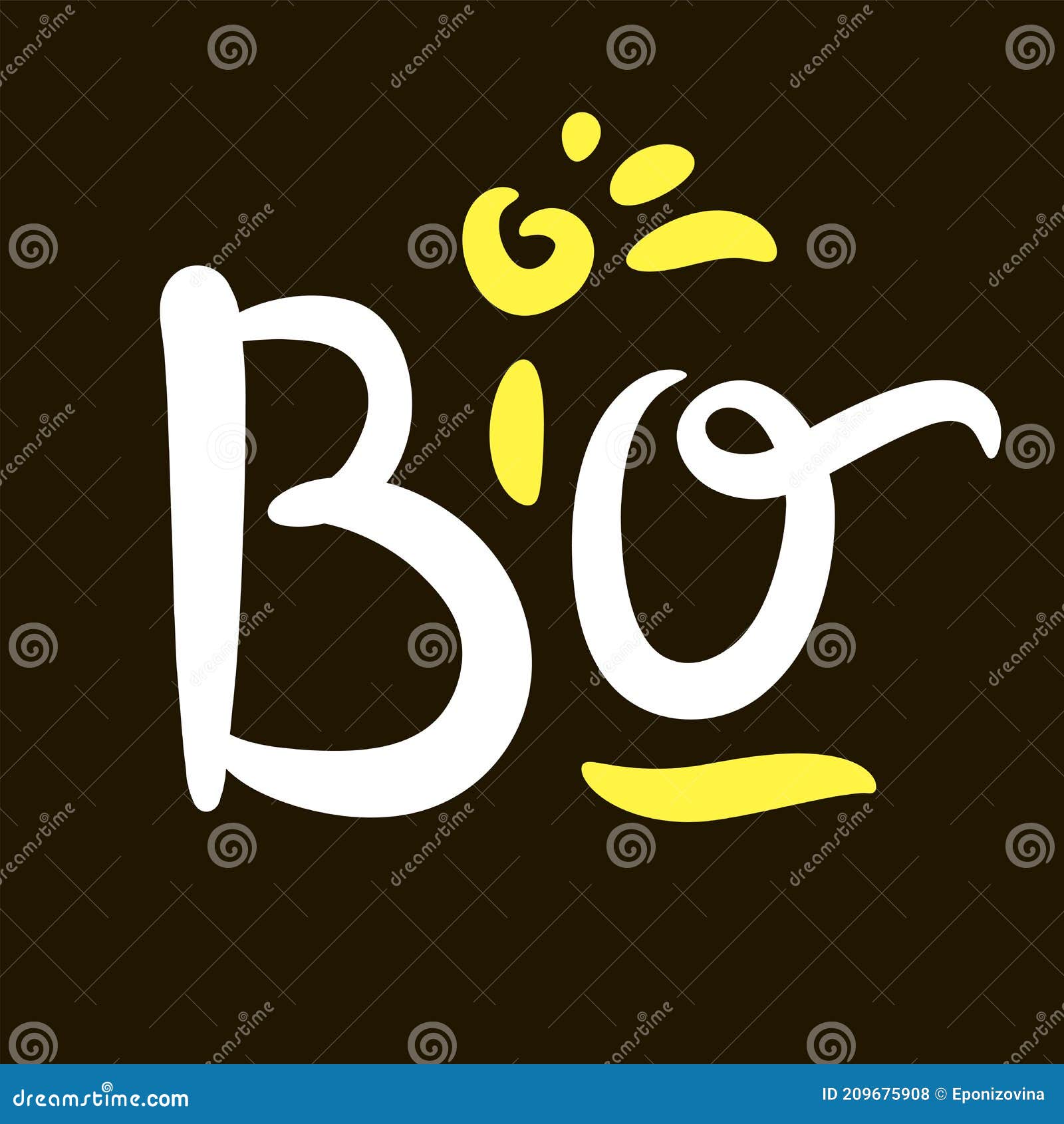 Bio - Inspire Motivational Quote. Hand Drawn Beautiful Lettering Stock ...