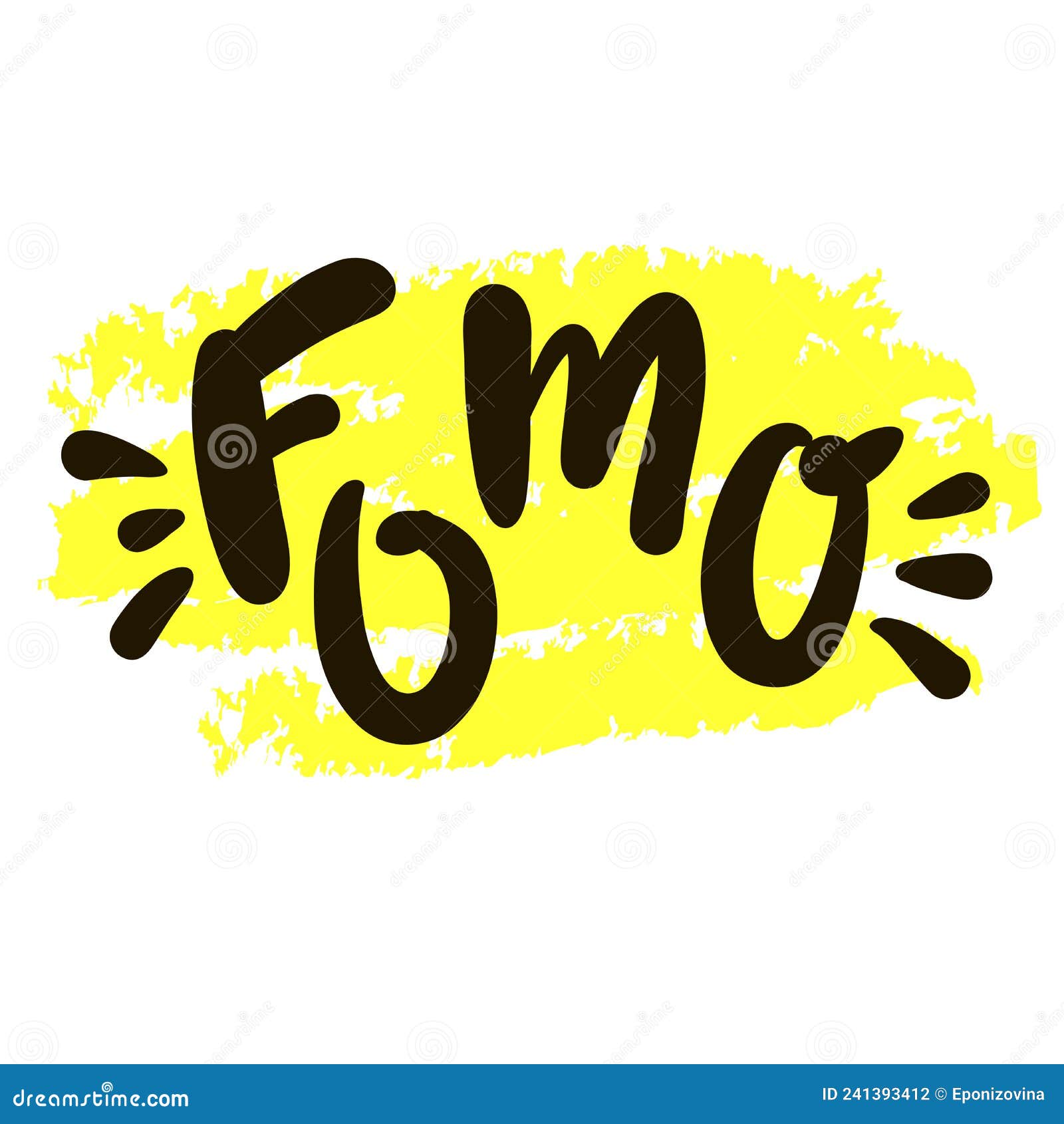 FOMO - Inspire Motivational Quote. Youth Slang, Clipping Stock Vector ...
