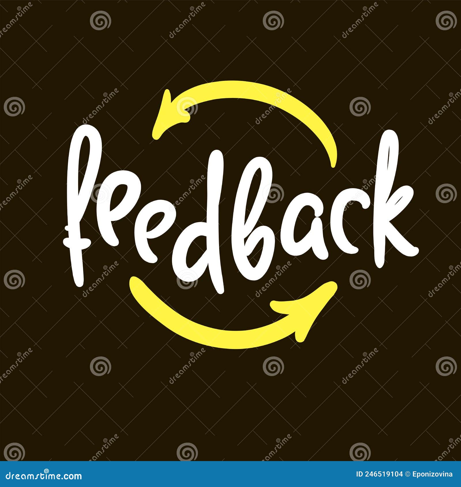 Feedback - Simple Funny Quote. Youth Slang. Hand Drawn Lettering Stock ...