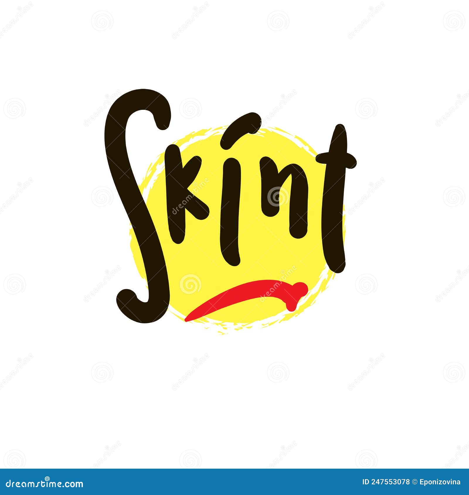 Skint - Simple Funny Inspire Motivational Quote. Youth Slang. Hand ...
