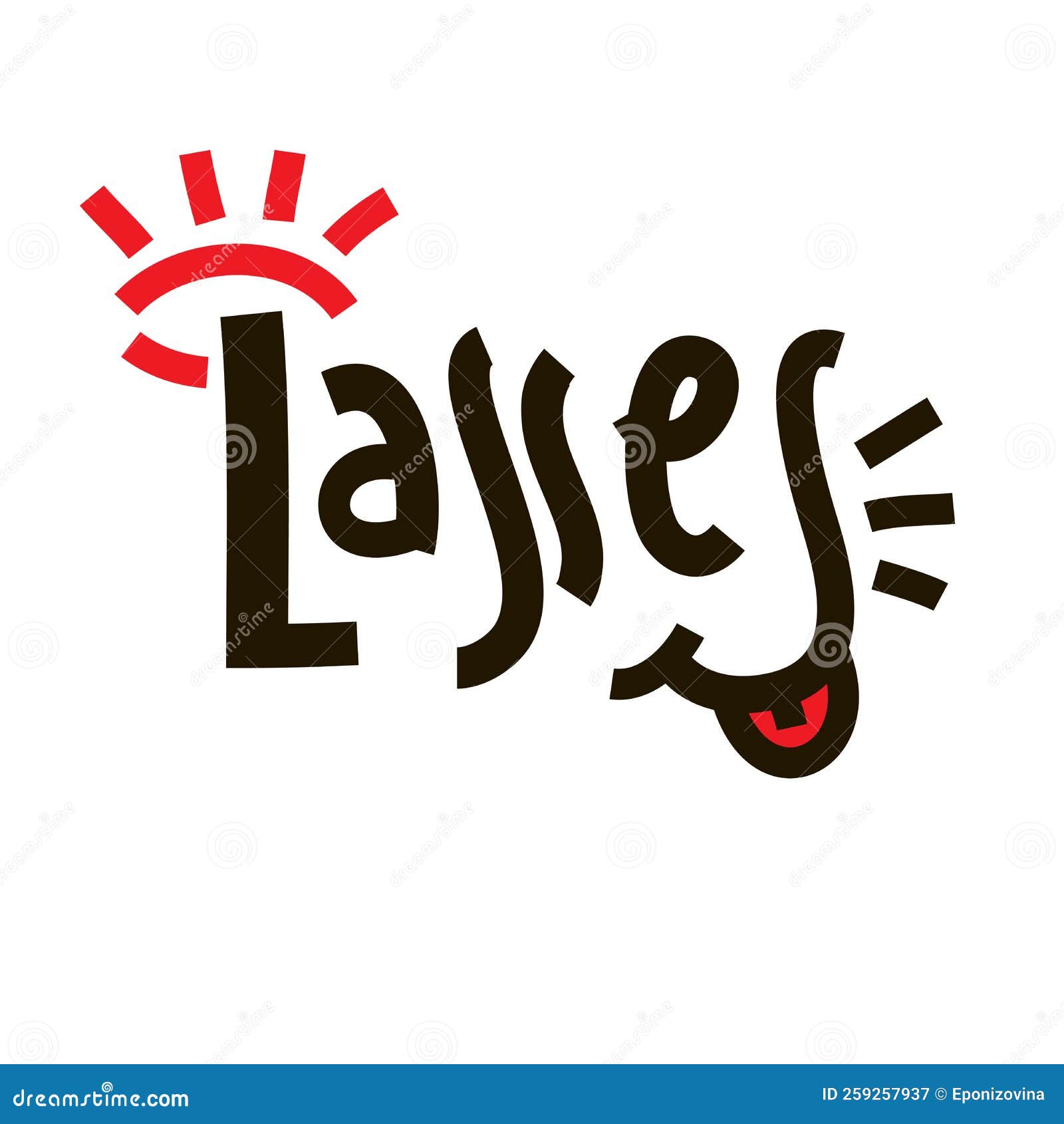 Lasses - Simple Inspire Motivational Quote. Youth Slang, Idiom Stock ...
