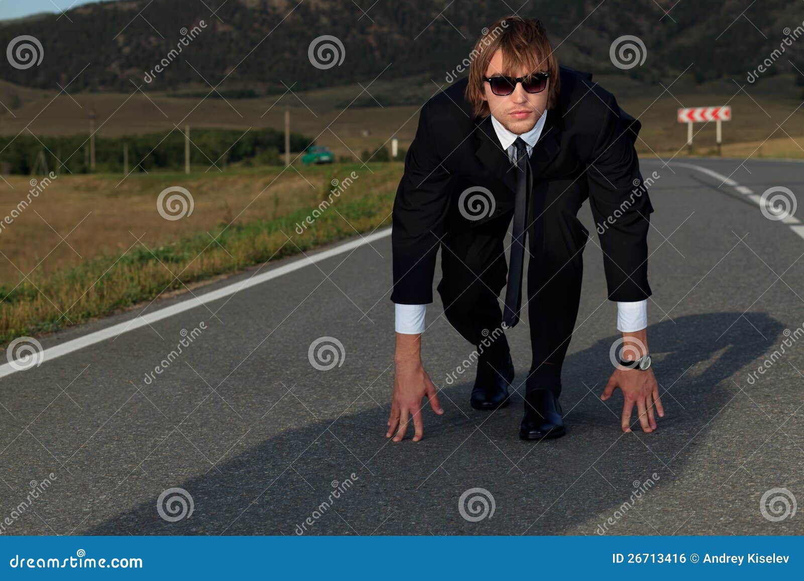 At the start stock photo. Image of purposeful, start - 26713416