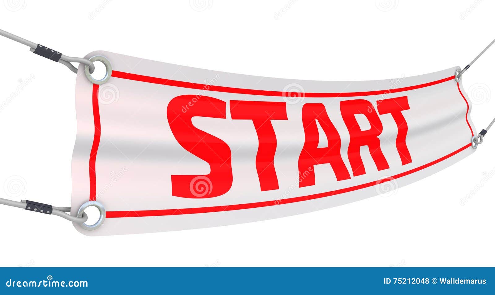 Start. Advertising banner stock illustration. Illustration of media ...