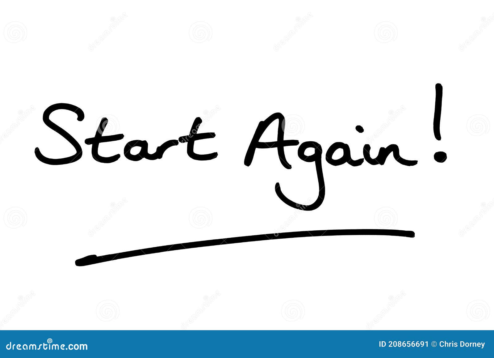 Start Again stock illustration. Illustration of message - 208656691
