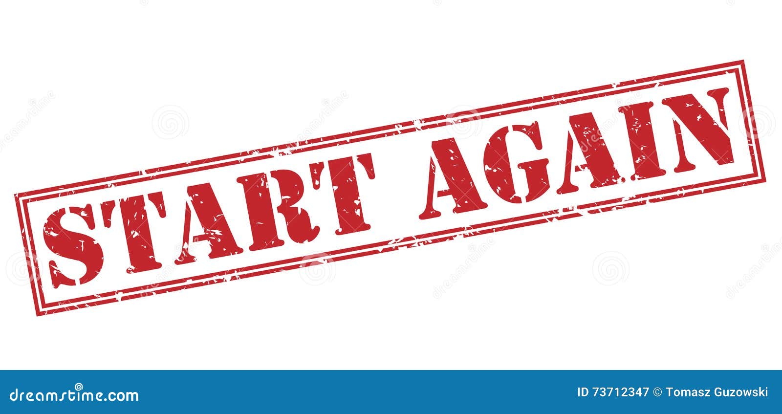 Start again red stamp stock illustration. Illustration of sticker ...