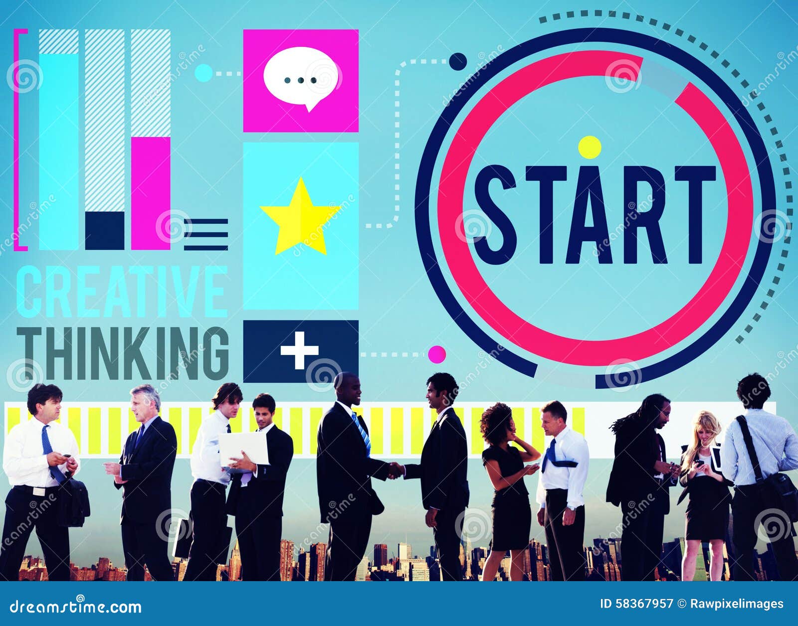 Start Begining Forward Direction Motivation Concept Stock Image - Image ...