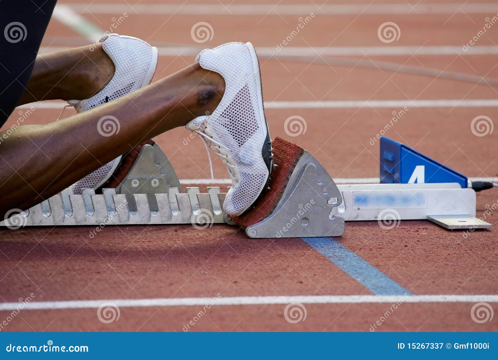 Start blocks stock image. Image of footwear, field, spikes - 15267337