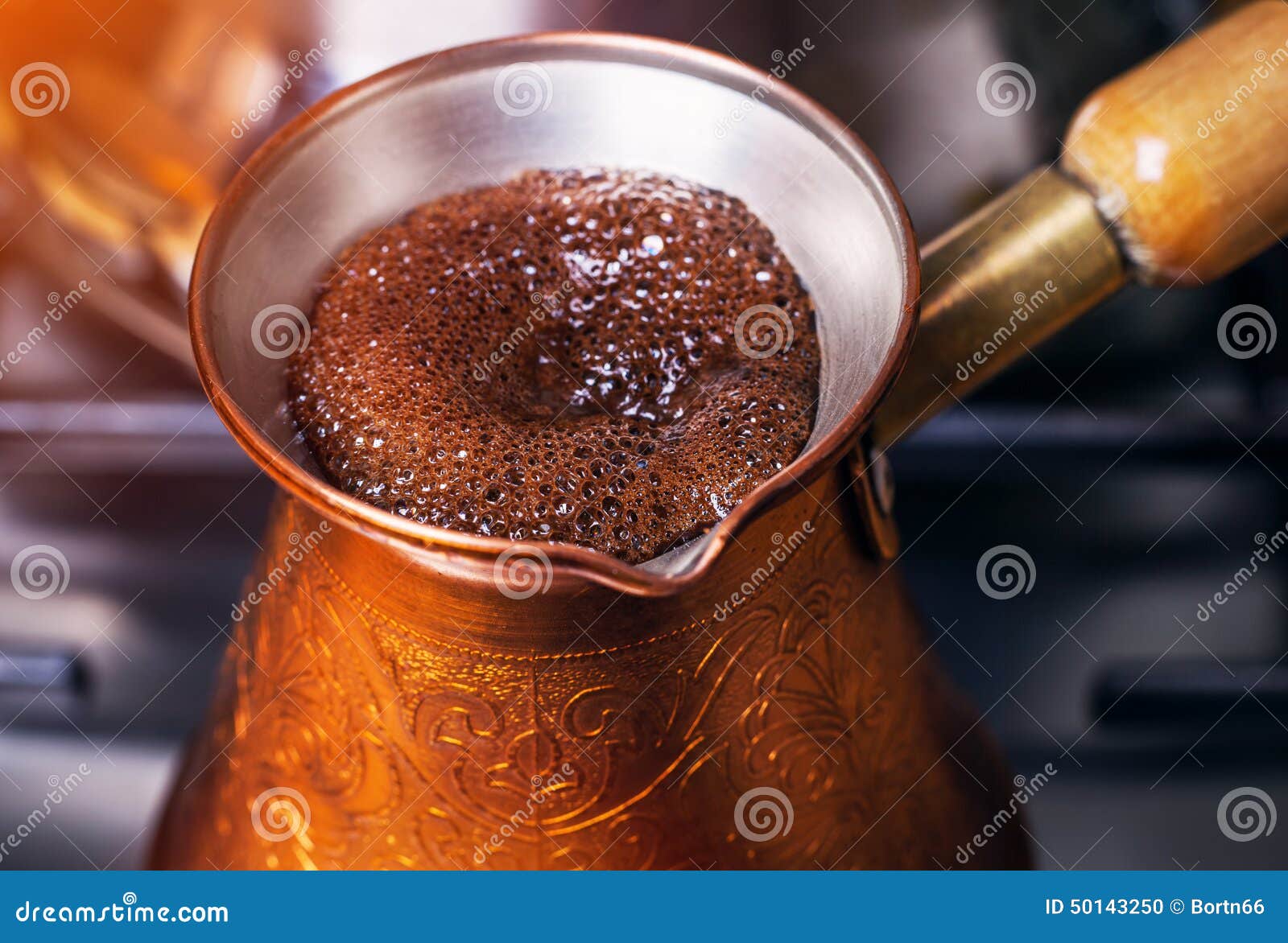 Start boiling coffee stock photo. Image of culture, organic - 50143250
