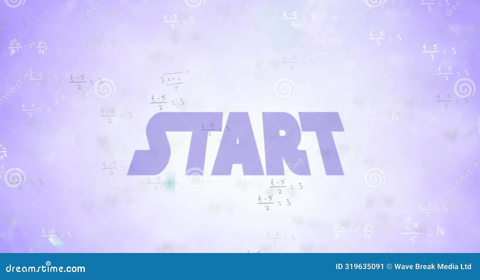 START in Bold, Surrounded by Math Formulas, Dominating School Theme ...