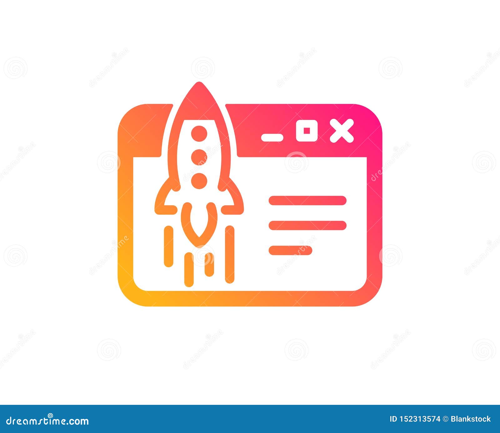 Start Business Icon. Launch Crowdfunding Project Sign. Vector Stock ...
