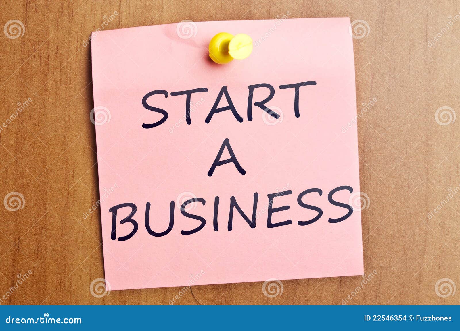 Start a business post it stock photo. Image of entrepreneur - 22546354