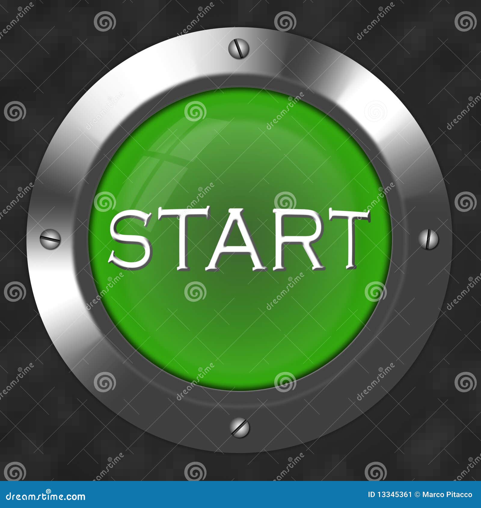 Start button stock illustration. Illustration of security - 13345361