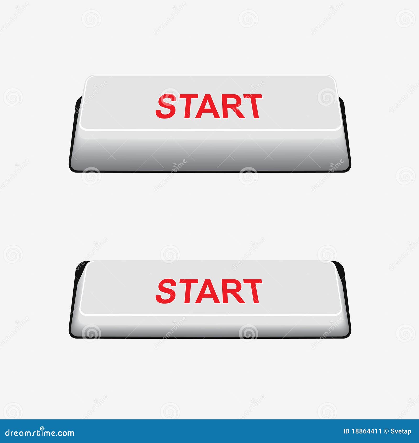 Start button stock vector. Illustration of element, keypad - 18864411