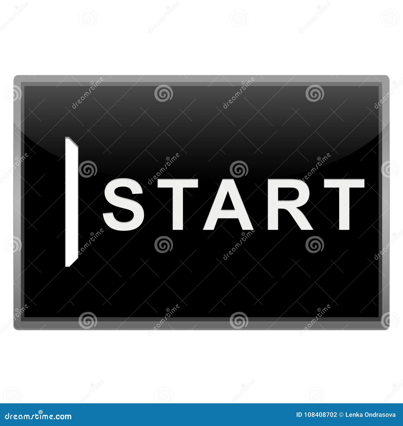 Start button stock illustration. Illustration of close - 108408702
