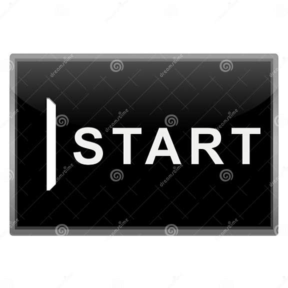Start button stock illustration. Illustration of close - 108408702