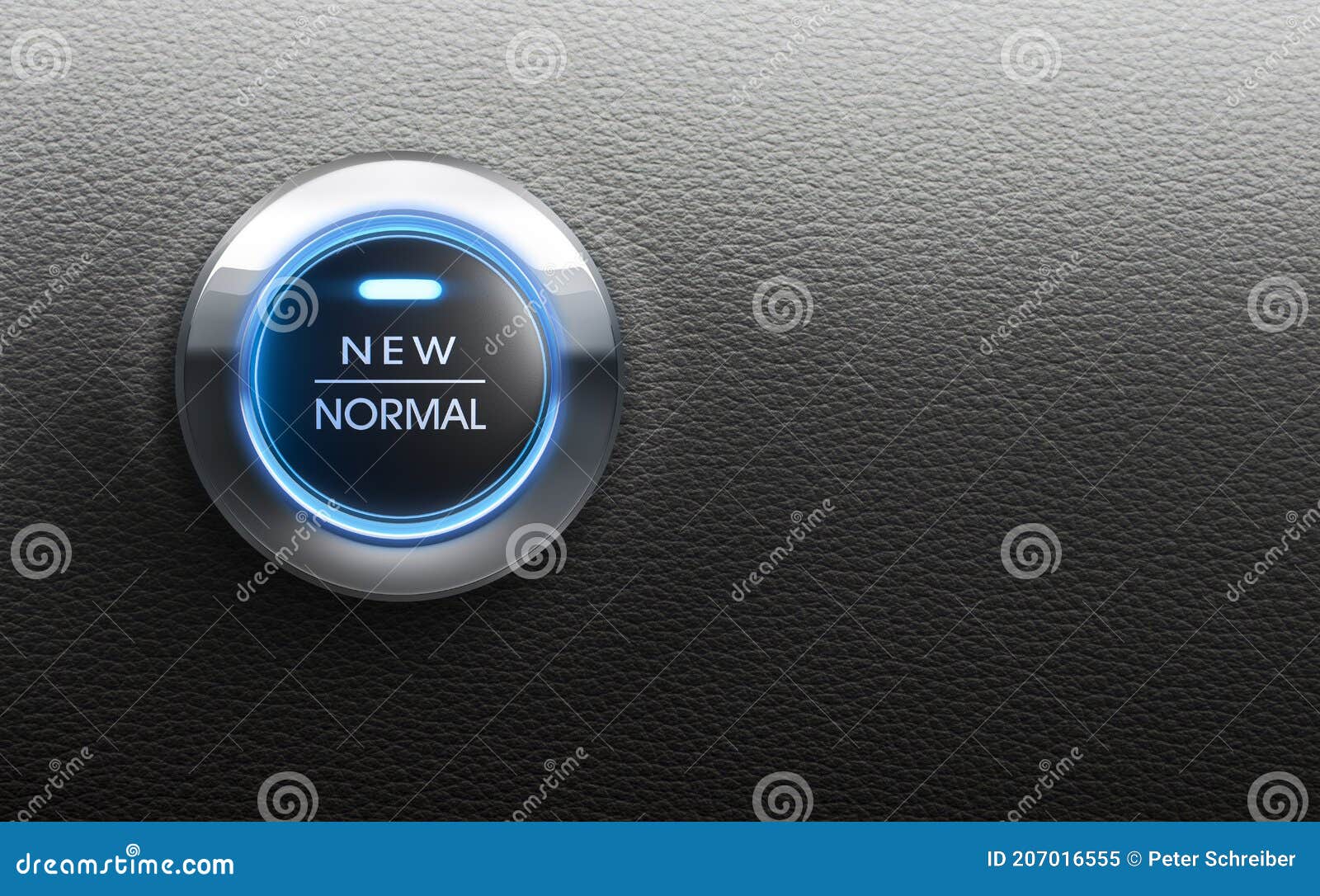 New Normal Blue Light Start Button Stock Illustration - Illustration of ...