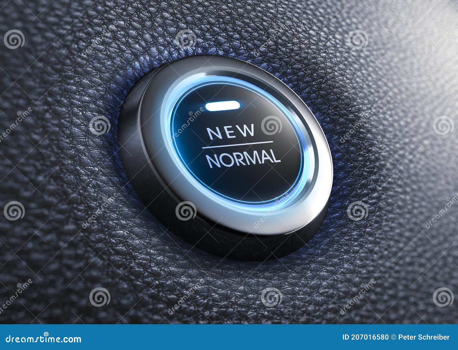 New Normal Blue Light Start Button Stock Illustration - Illustration of ...