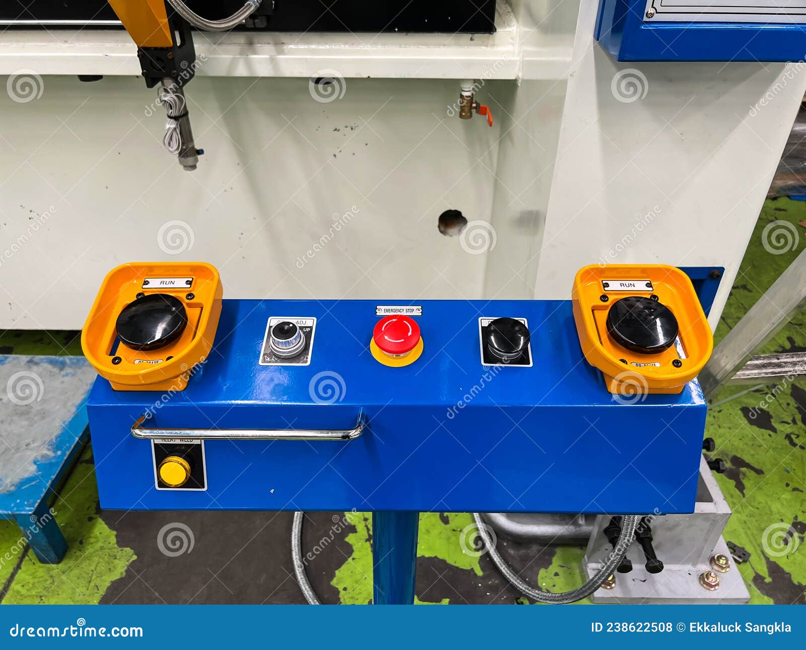 Start Button on Control Box Press Machine Stock Photo - Image of ...