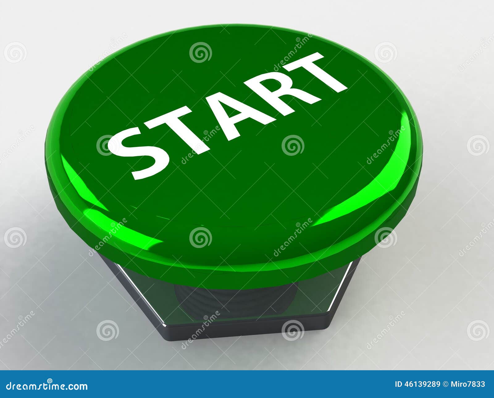 Start button 3d stock illustration. Illustration of computer - 46139289