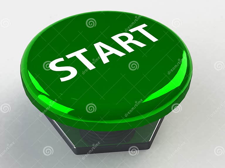 Start button 3d stock illustration. Illustration of computer - 46139289