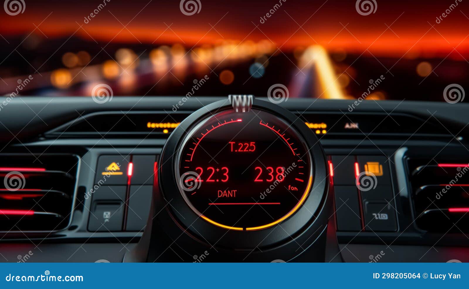 Air Fan Button On And Off. Car Dashboard Black Square Element Vector ...