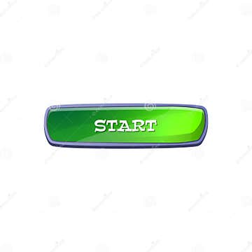 Start Button Game Ui Element. Stock Vector - Illustration of template ...