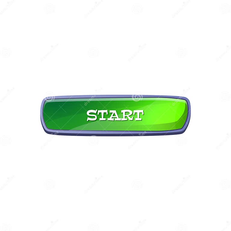 Start Button Game Ui Element. Stock Vector - Illustration of template ...