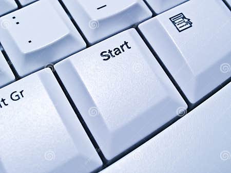 Start button on keyboard stock image. Image of character - 8081659